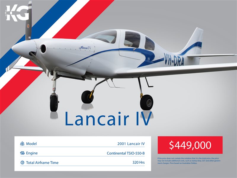 2001 Lancair IV Aircraft | Aircraft Listing | Plane Sales Australia