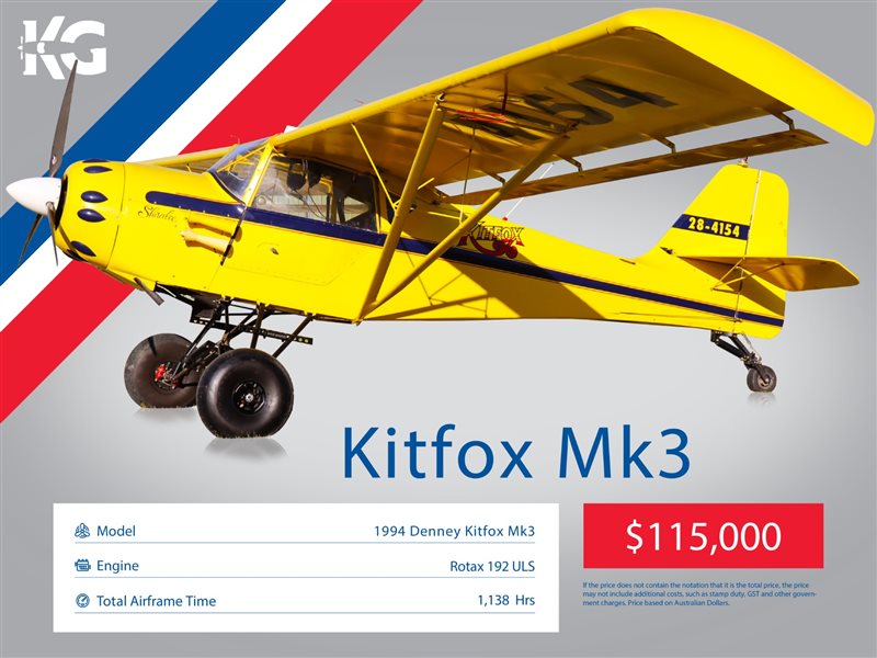 1994 Kitfox Mk3 | Aircraft Listing | Plane Sales Australia